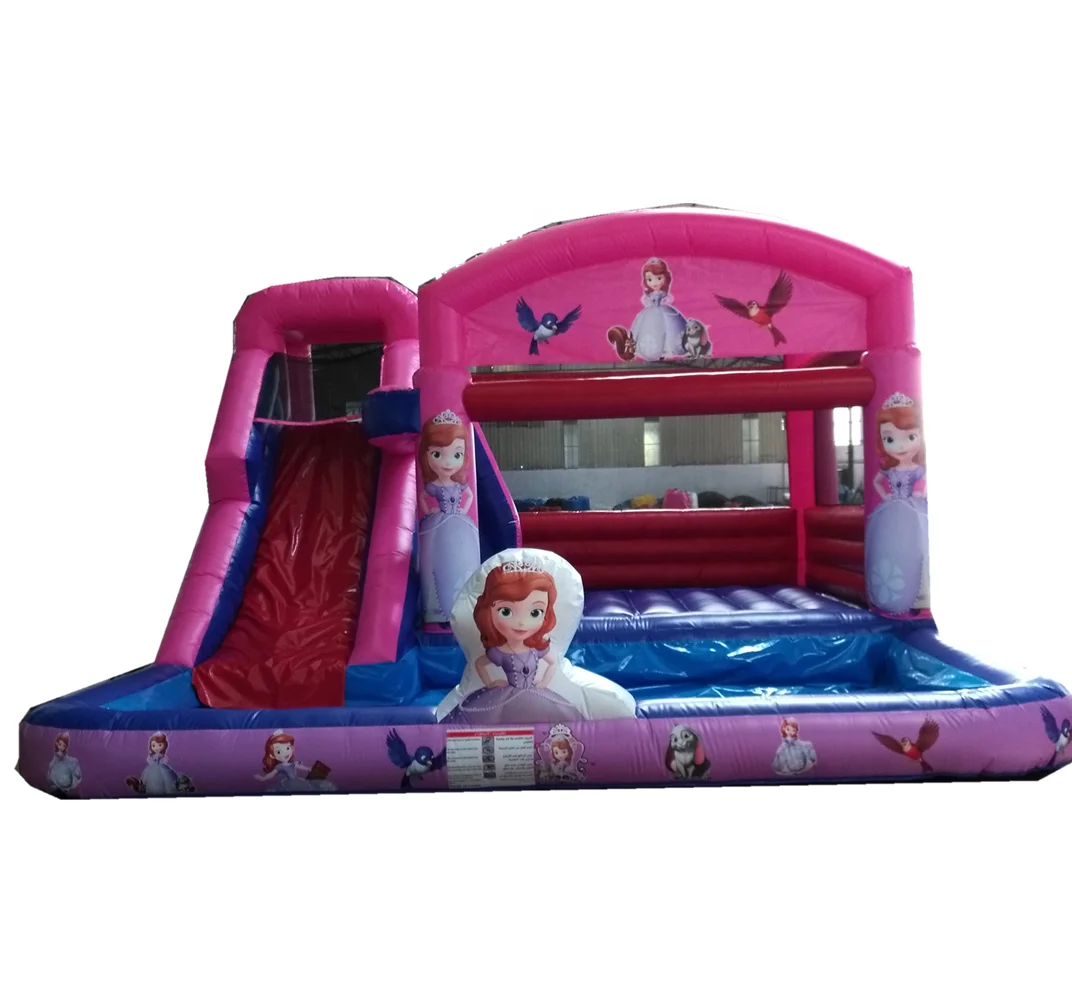 Children's Cartoon Princess Sophie Slides Combo Inflatable Swimming ...