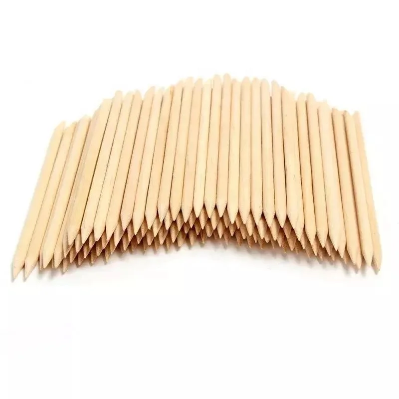 Double Ended Manicure And Pedicure Tools Orange Wooden Nail Sticks Free ...