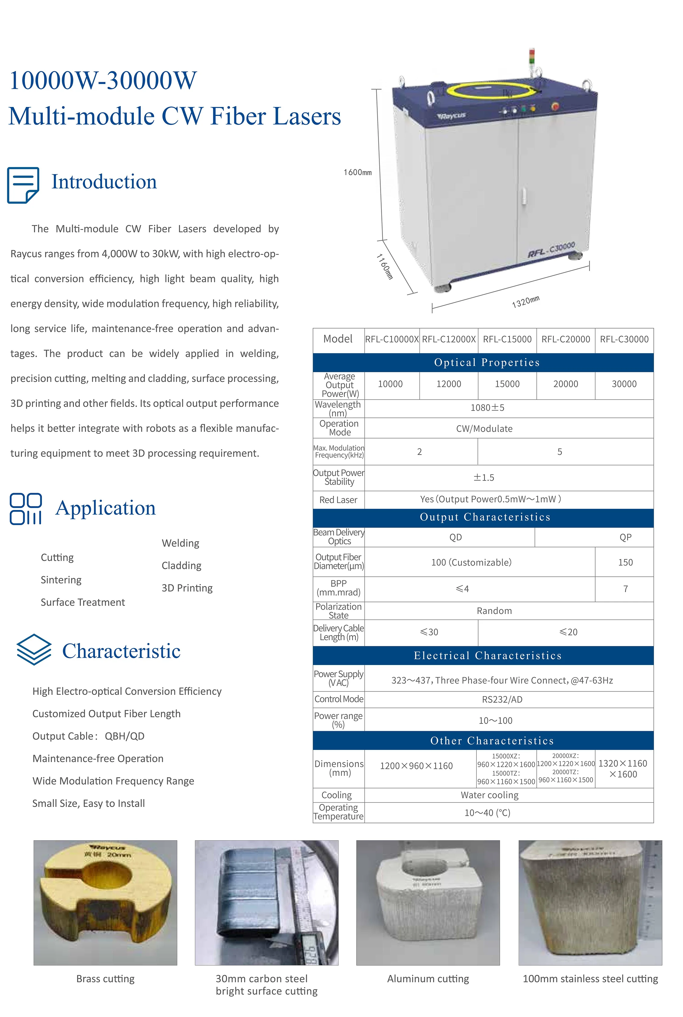 Raycus 1kw-20kw Laser Equipment Parts Original Laser Source For Metal ...