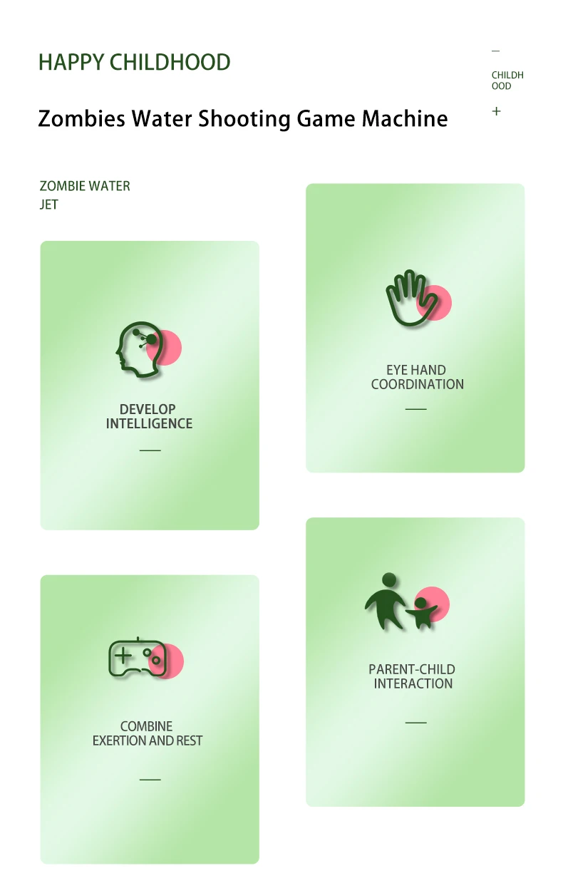 Zombies Water Shooting Gun Arcade Game Machine Zombie Arcade Plants Vs ...