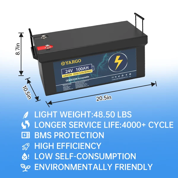 Wholesale 24v 50ah 100ah Lifepo4 Battery Lithium Iron Phosphate Battery ...