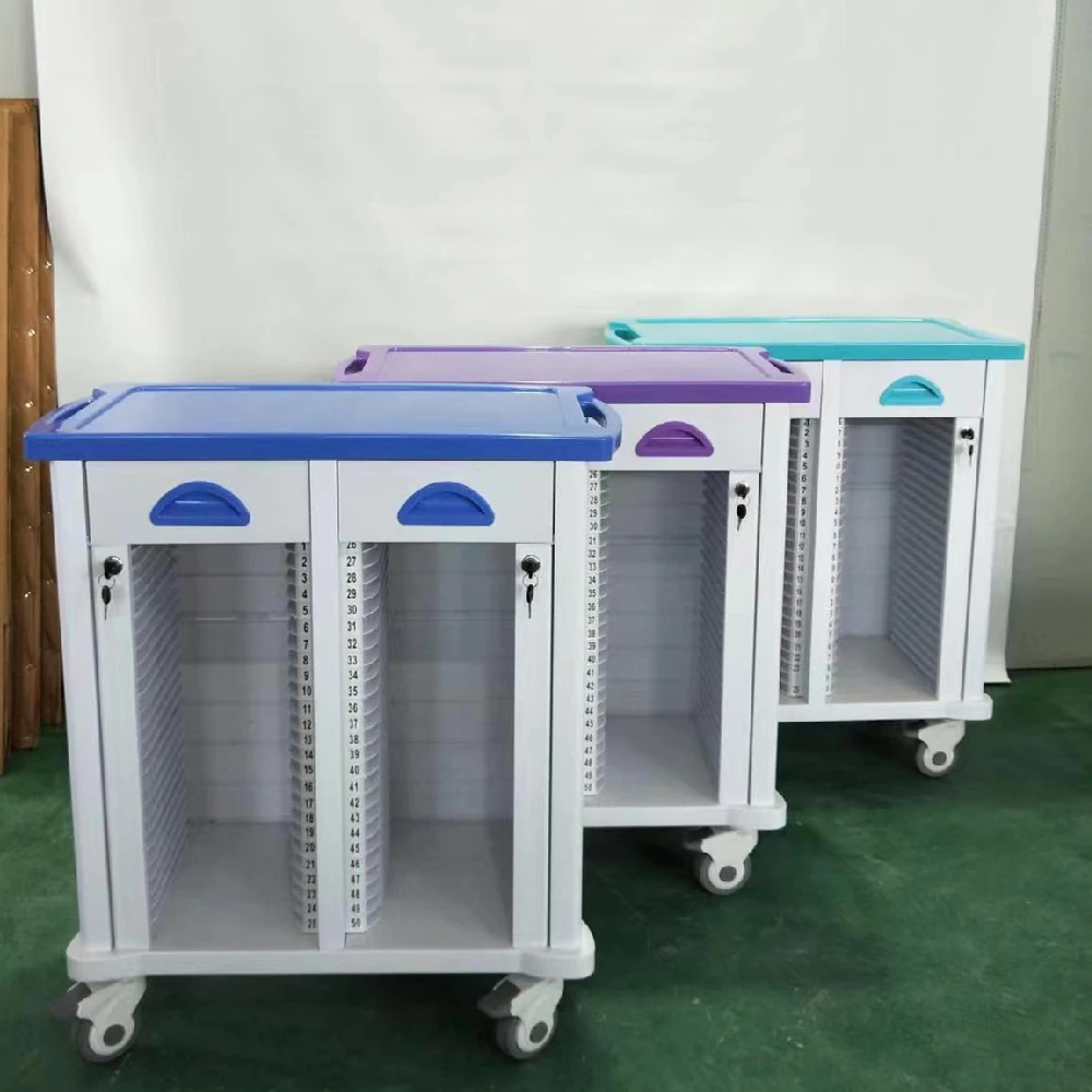 Bt-chy001 Hospital Abs Plastic Patient Record Trolley,Mobile Care ...