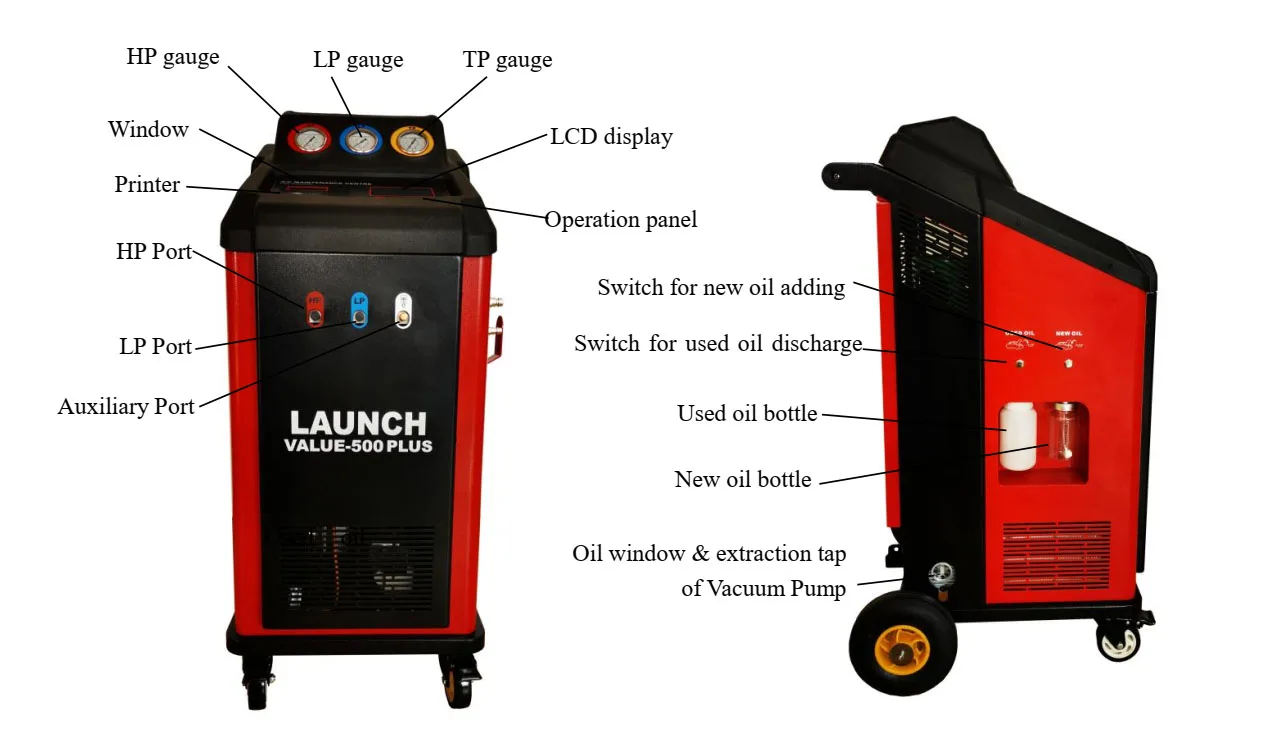 Launch Value 500 Plus - Efficient Automotive AC Servicing