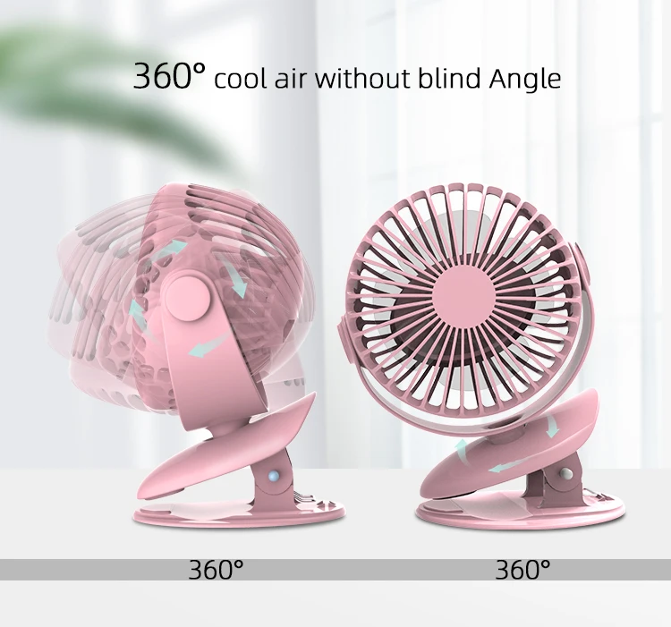 Portable Usb Cooling Fan With Clamp Multi-directional Rotating For ...