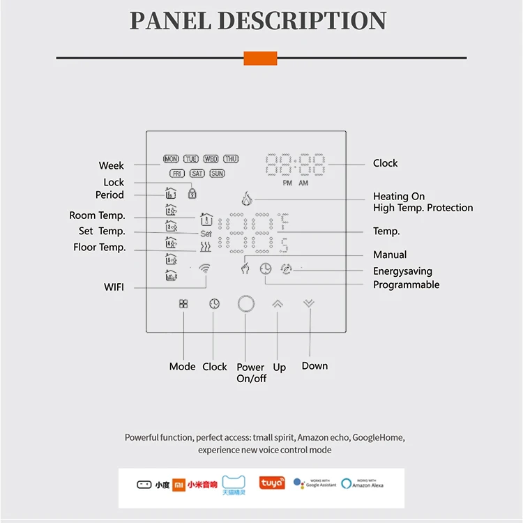 Beca BHT-003 Intelligent Water Radiation Floor Heating Room Temperature ...