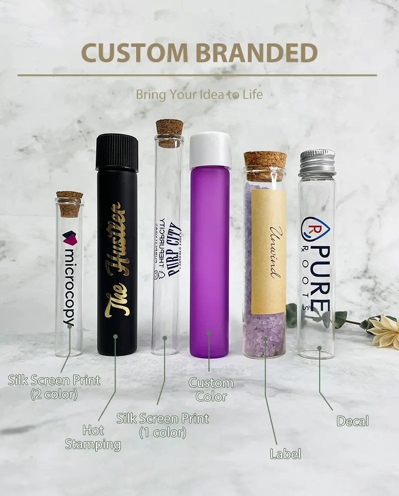 Wholesale Clear Transparent Glass Test Tubes With Aluminum Screw Cap ...