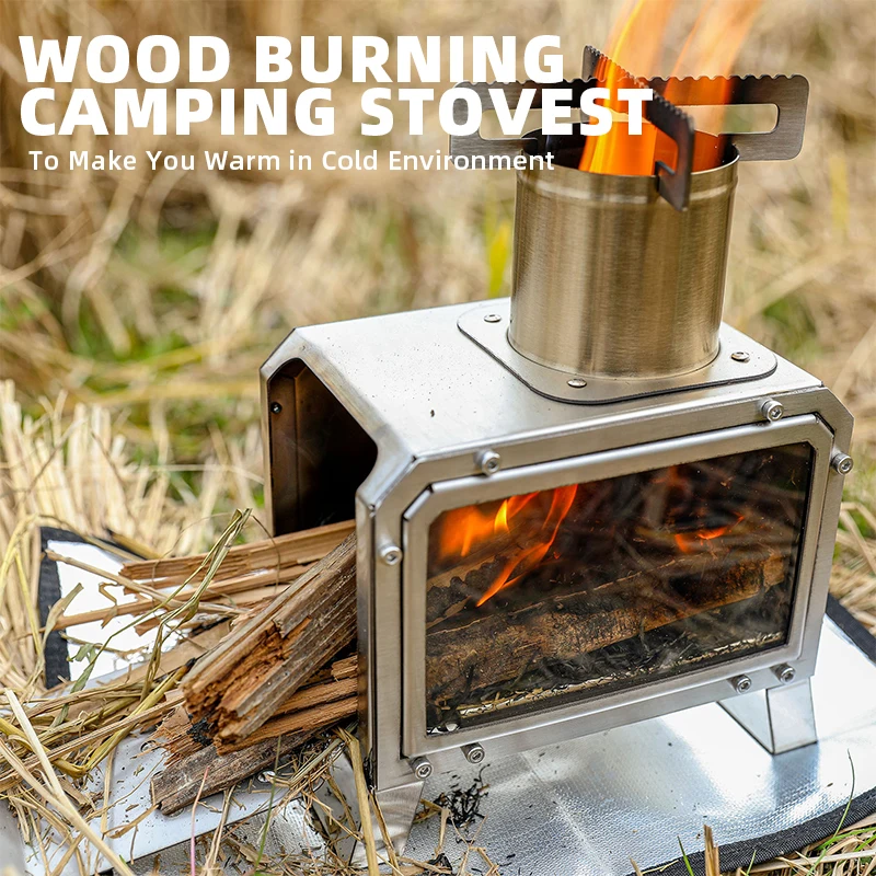 Portable Camping Mini Cubic Rocket Stoves Outdoor Wood Burning Stove ...