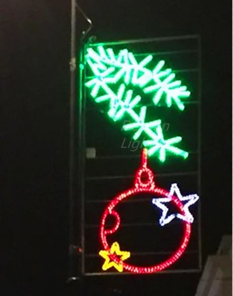 Christmas Decoration Bauble 2d Led Pole Mounted Street Motifs Lights ...