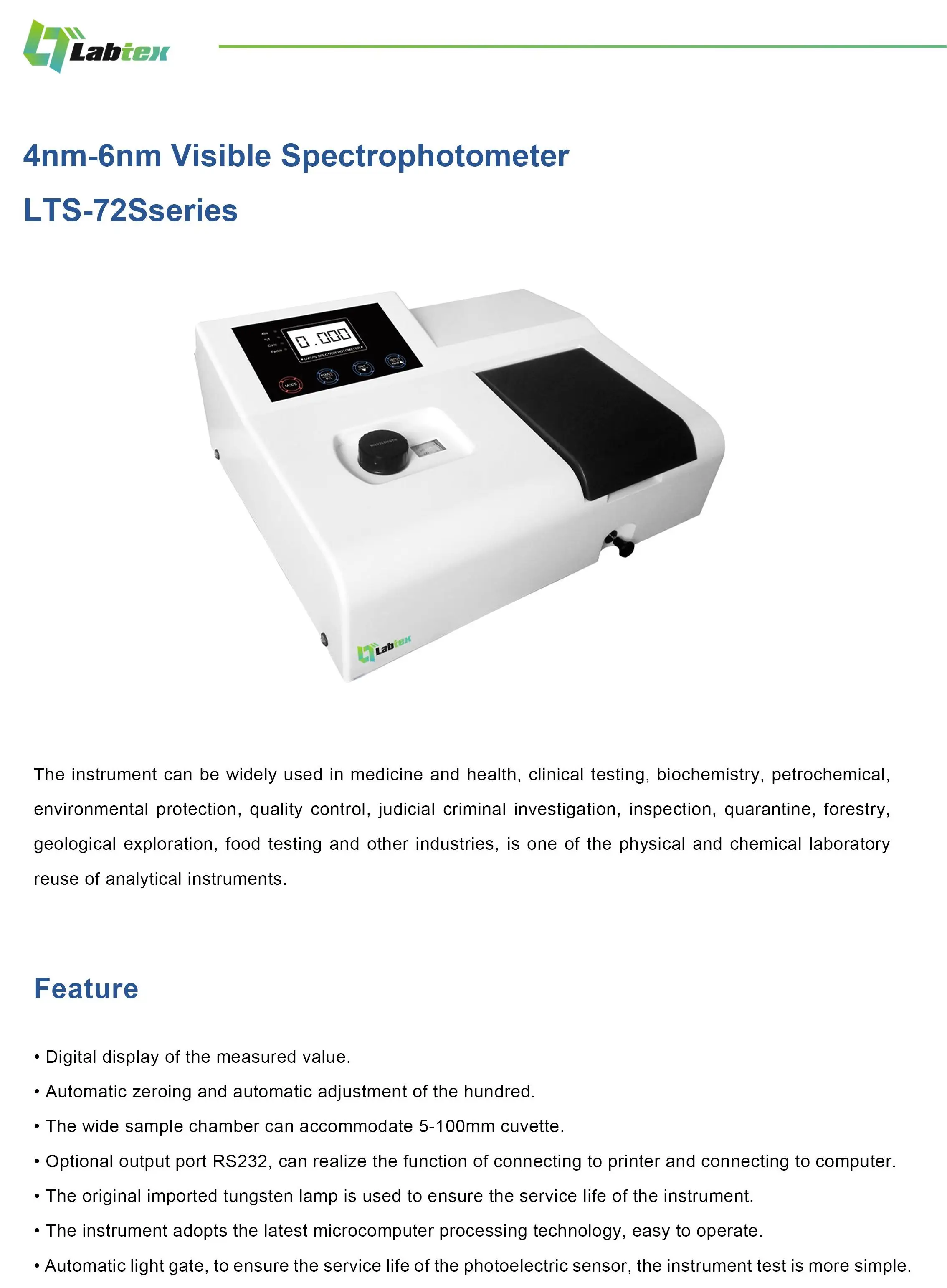 Labtex Scanning Visible Spectrophotometer Scanning Uv-vis-nir Micro ...