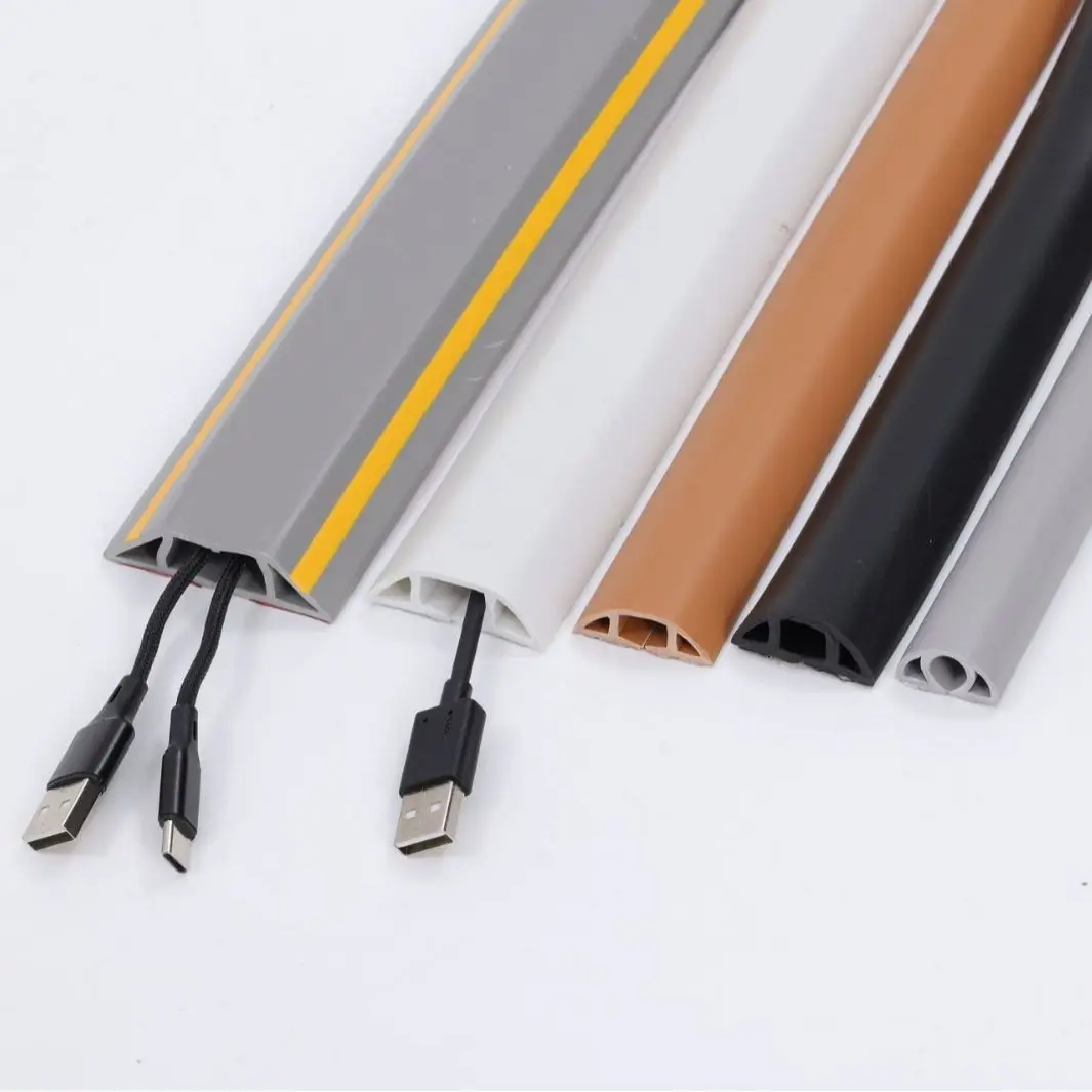 Wire Cable Protection Sealing Strip Ground Anti-stepping Wire Duct Pvc ...