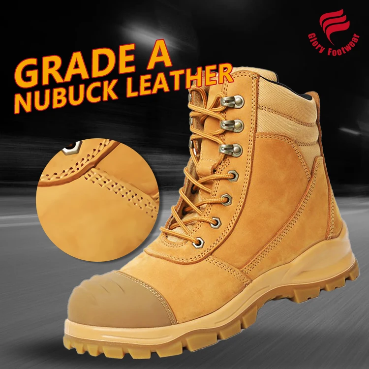 Australian Industrial Fashion Genuine Leather Tpu Workboot - Buy Zip Up ...