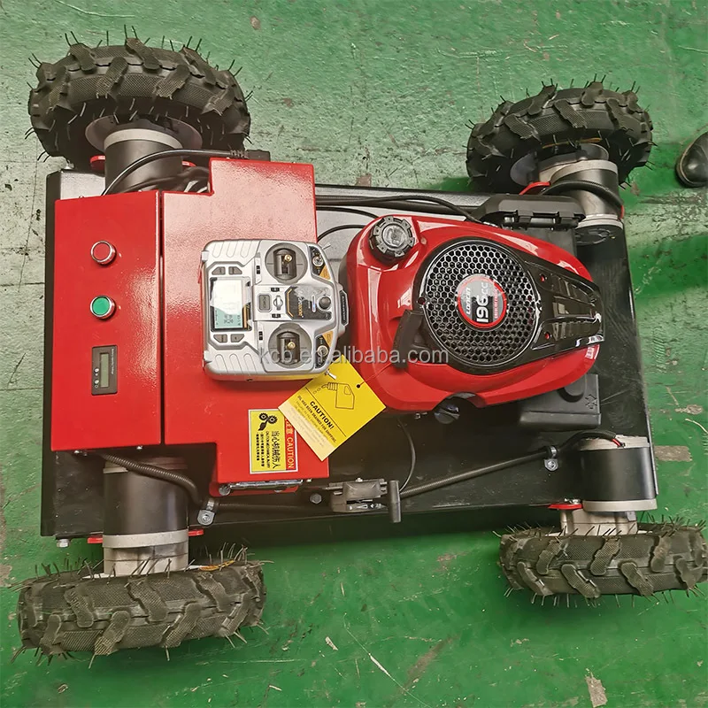 Remote Control Gasoline Engine Mower Multi-function Lawn Mower Tire ...