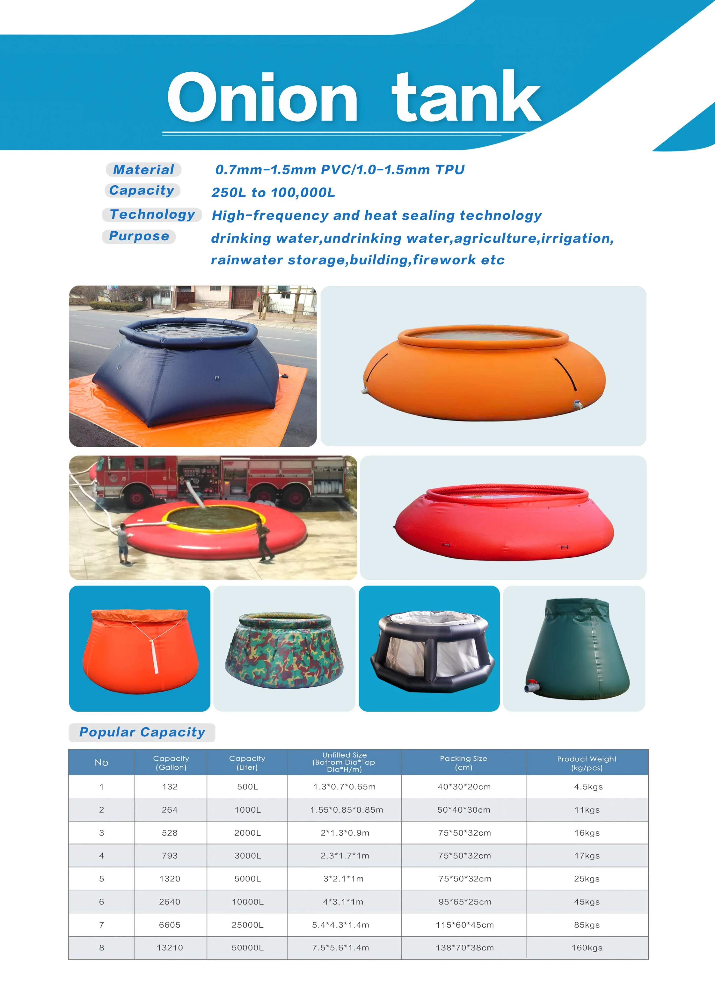 Wholesale Collapsible Soft Body Vehicle-mounted Water Bladder For ...