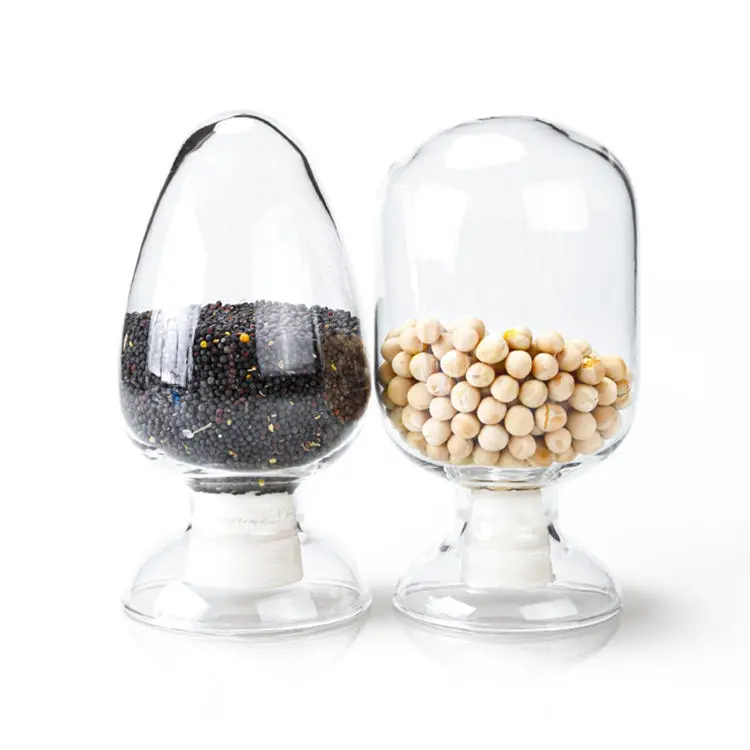 Lab Science Transparent 125mL-500mL Conical Plug Glass Sample Seed ...