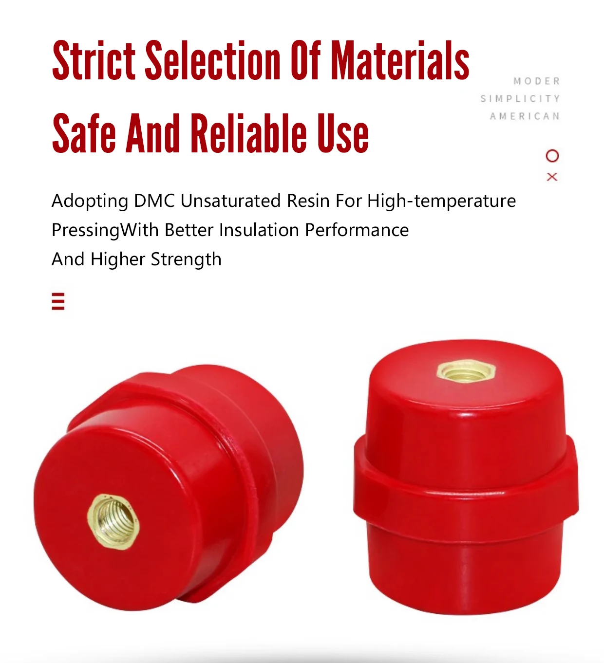 FATO SM Low Voltage Series DMC Bus Bar Insulators Copper Screws 5-25 KV ...