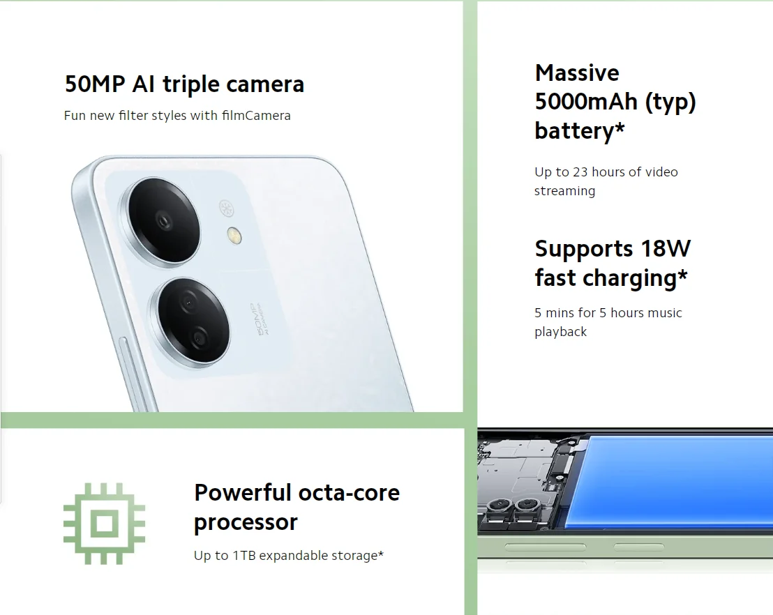 Xiaomi Redmi 13C - 8+256GB, 6.74inch, MIUI14 Smartphone