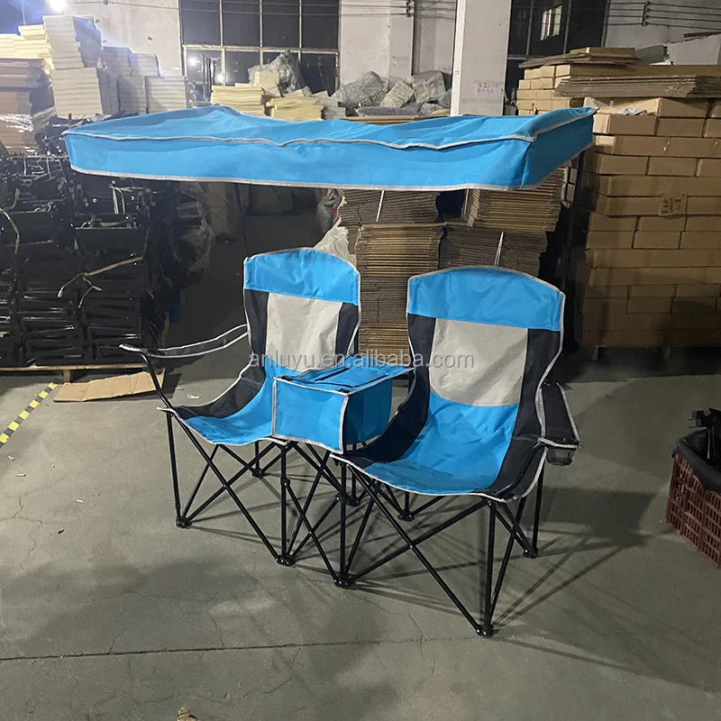 Outdoor Cheap Foldable Lawn Fishing 2-person Folding Double Beach Chair ...