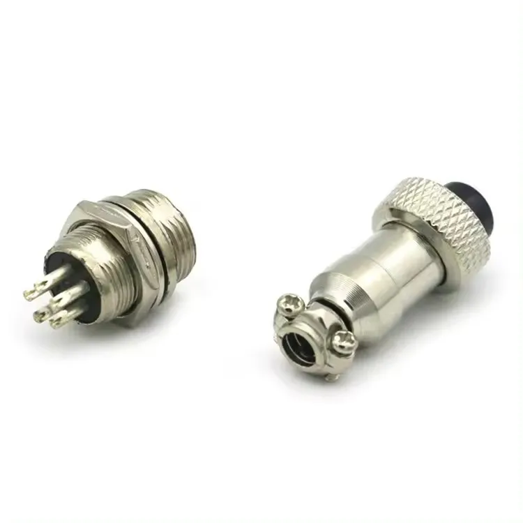 Gx12 M12 12mm Panel Mount 2 3 4 5 6 7 8pin Male Female Aviation Socket ...