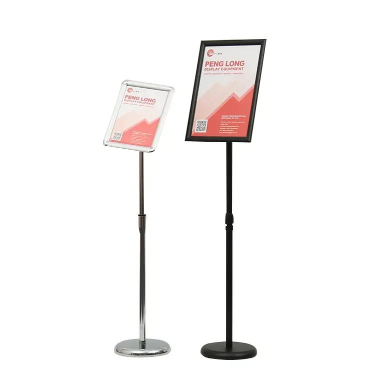 Free Standing Adjustable Poster Display Floor Standing Restaurant Menu ...