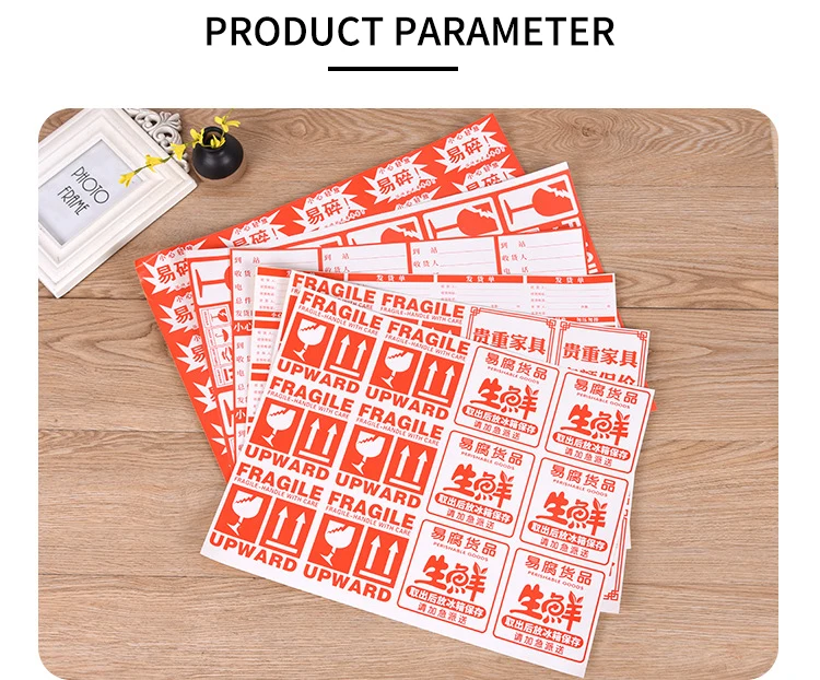 Custom Fragile Stickers Packaging Labels Warning Stickers For Shipping ...