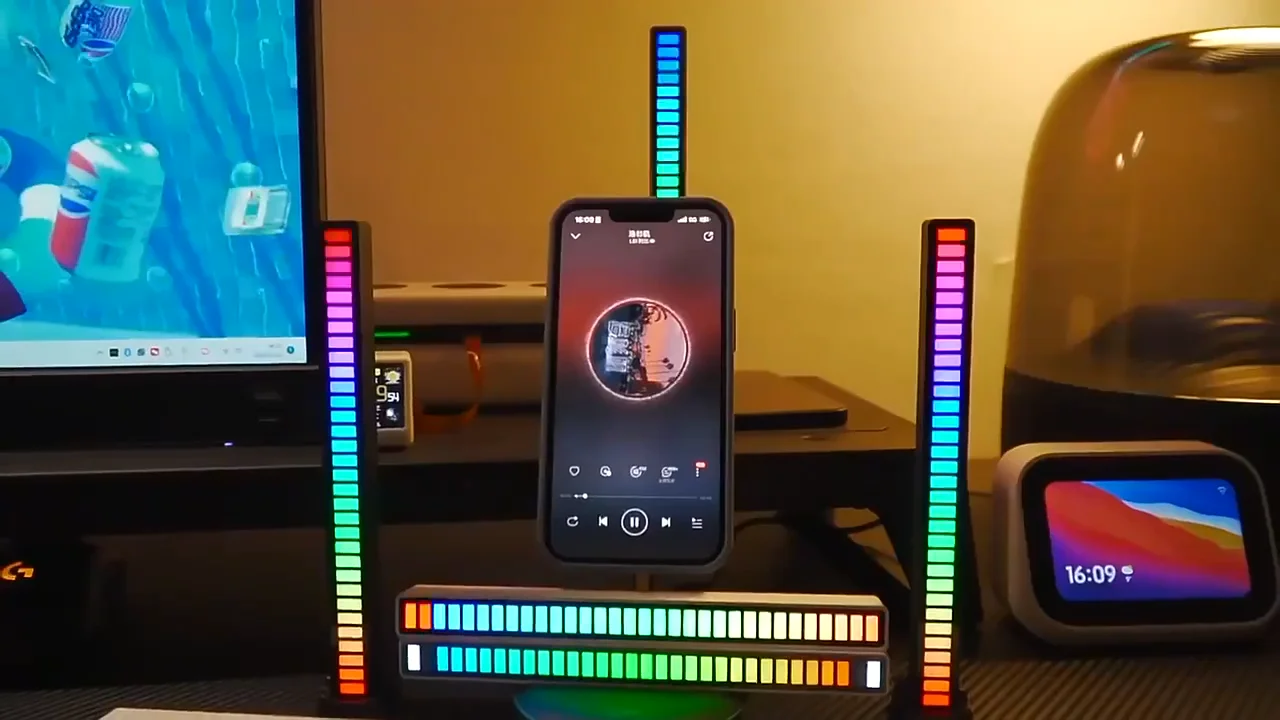 Rgbic Music Sound Light Bar 5v Usb 32led App Control Led Music Rhythm ...