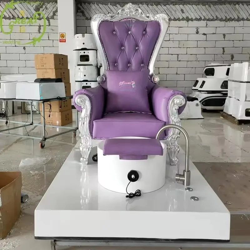 High Quality Luxury King Queen Throne Purple Royal Foot Spa Pedicure ...