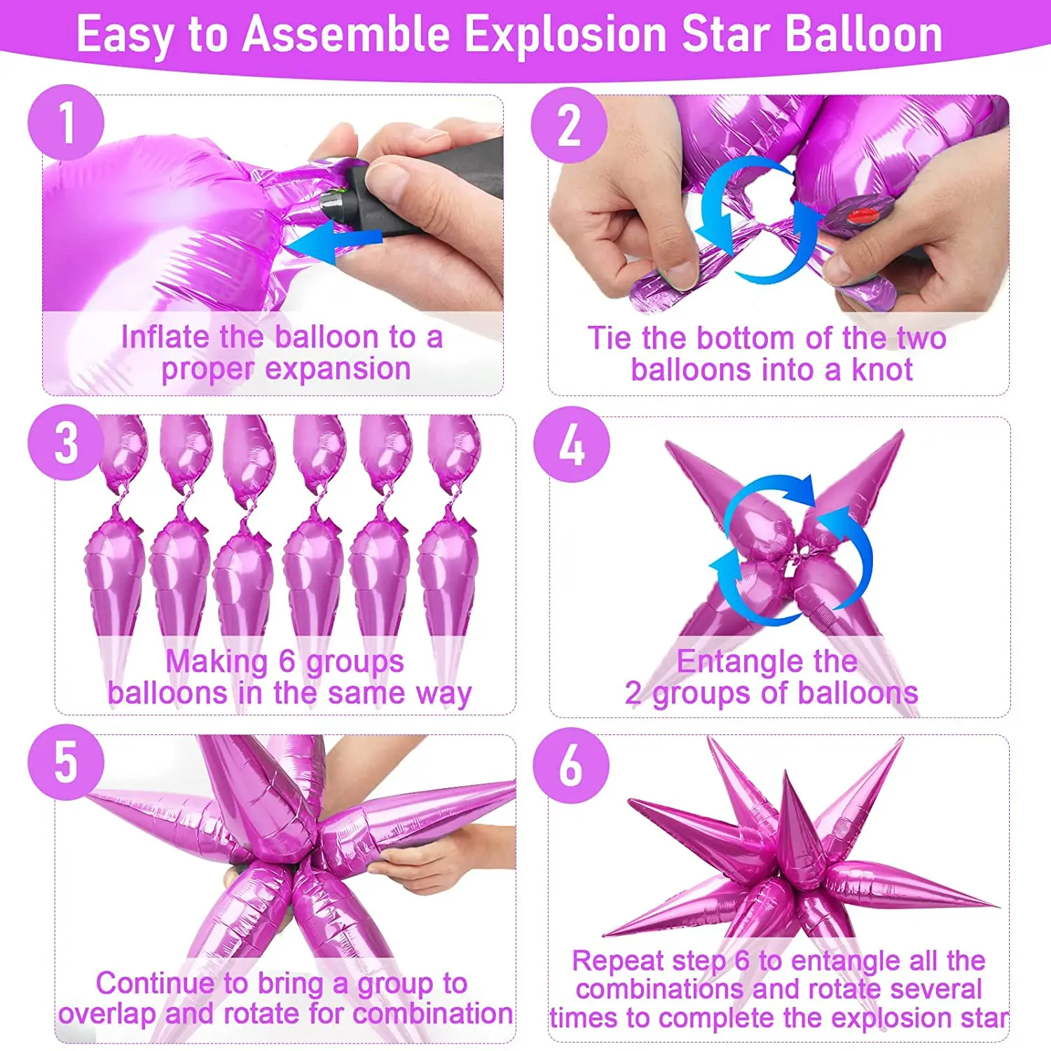 Explosion Star Balloons Birthday Party Opening Ceremony Wedding ...