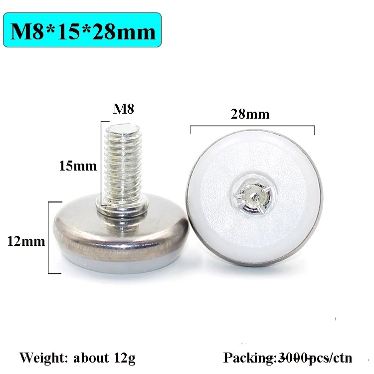 M6 M8 M10 Threaded Inserts Furniture Feet Pads Heavy Duty Adjustable ...