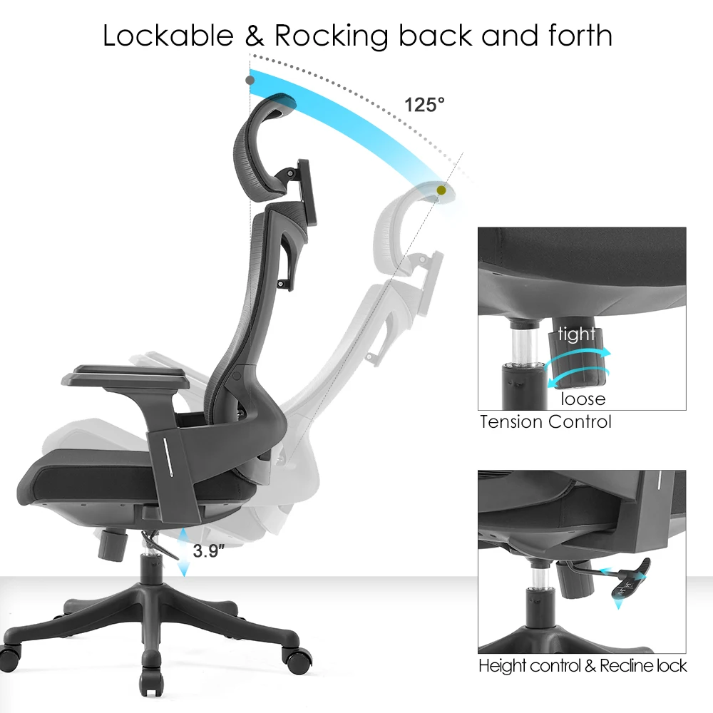 Office Furniture Office Chair Vintage Swivel Revolving Guest Manager ...