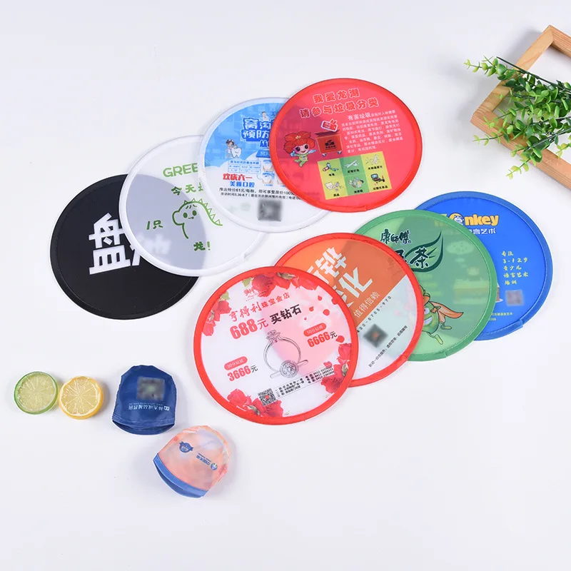 25 Cm Blank Sublimation White Polyester Round Shape Foldable Flying ...