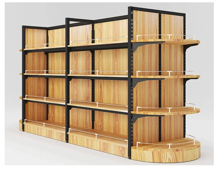 Metallic Convenience Store Display Rack Gondola Shelving Supermarket ...