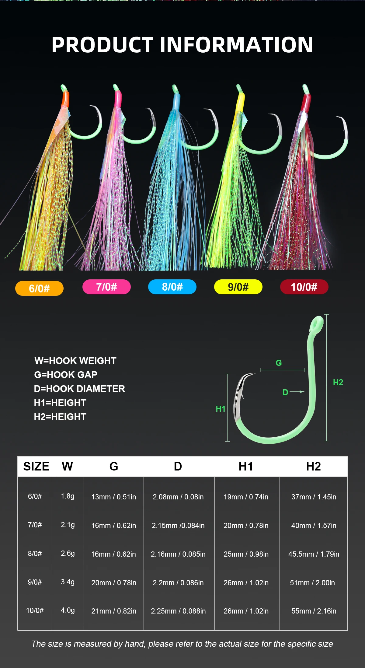 2025 New Pre-made Premium Snapper High Carbon Steel Luminous Hook W ...