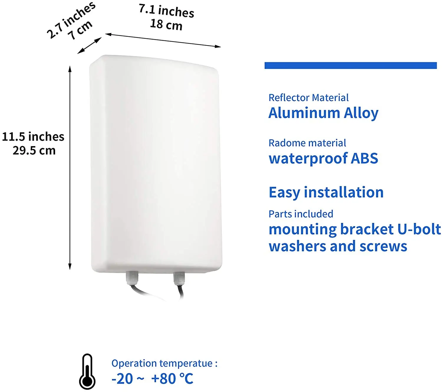 Antena De Panel Impermeable De Alta Calidad,4g,Lte,Gsm,Wifi,Direccional ...