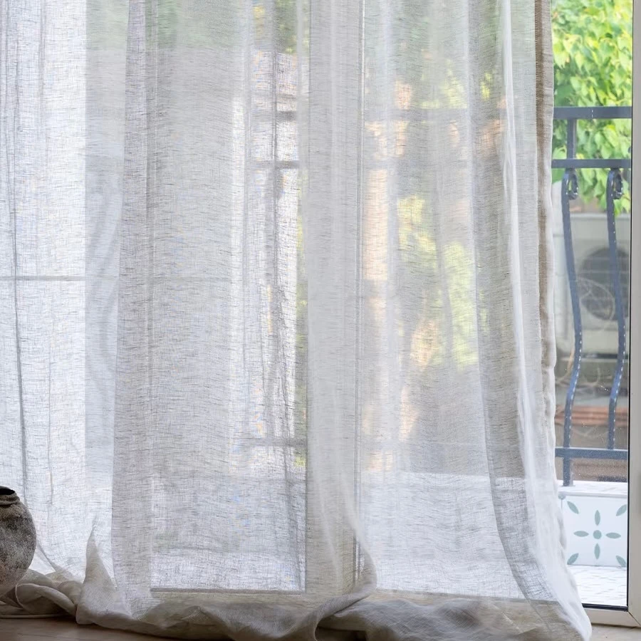 European Natural 100% Pure Linen Sheer Curtain Drapery| Alibaba.com