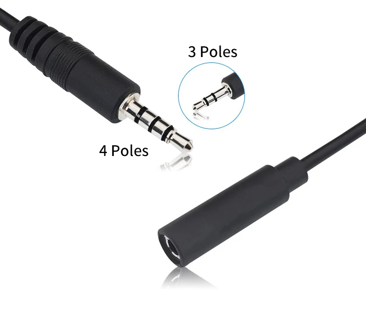 Customized AUX Headphone Infrared 3.5mm TRS Audio Cables