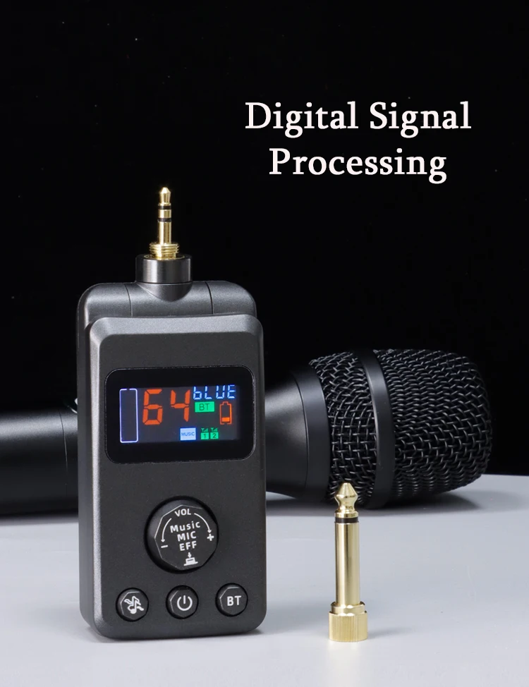 Best 3.5mm Output Use Wireless Microphone BT Recharging