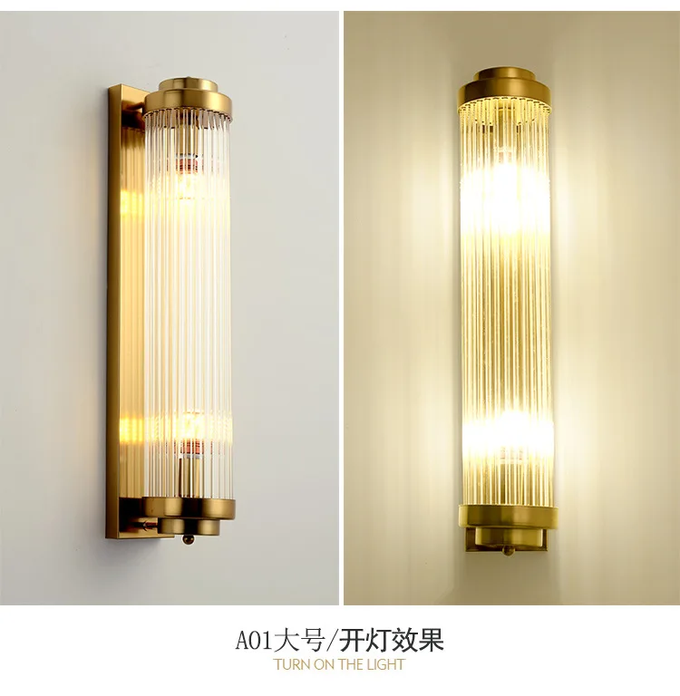 Nordic Hallway Crystal Glass Wall Lamp Decorative Lighting - Buy ...