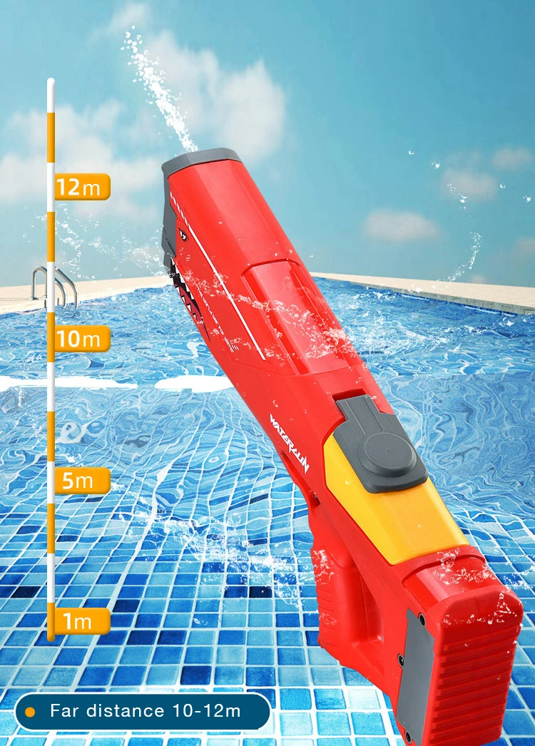 Adult Powerful Electric Shark Water Gun Toy Summer Battery High Powered ...