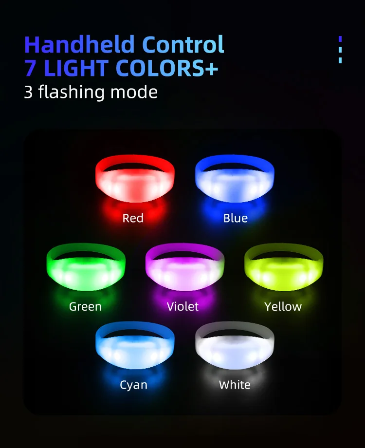 Celebration Events Personalized Logo Lights Silicone Glow Bracelet Dmx ...