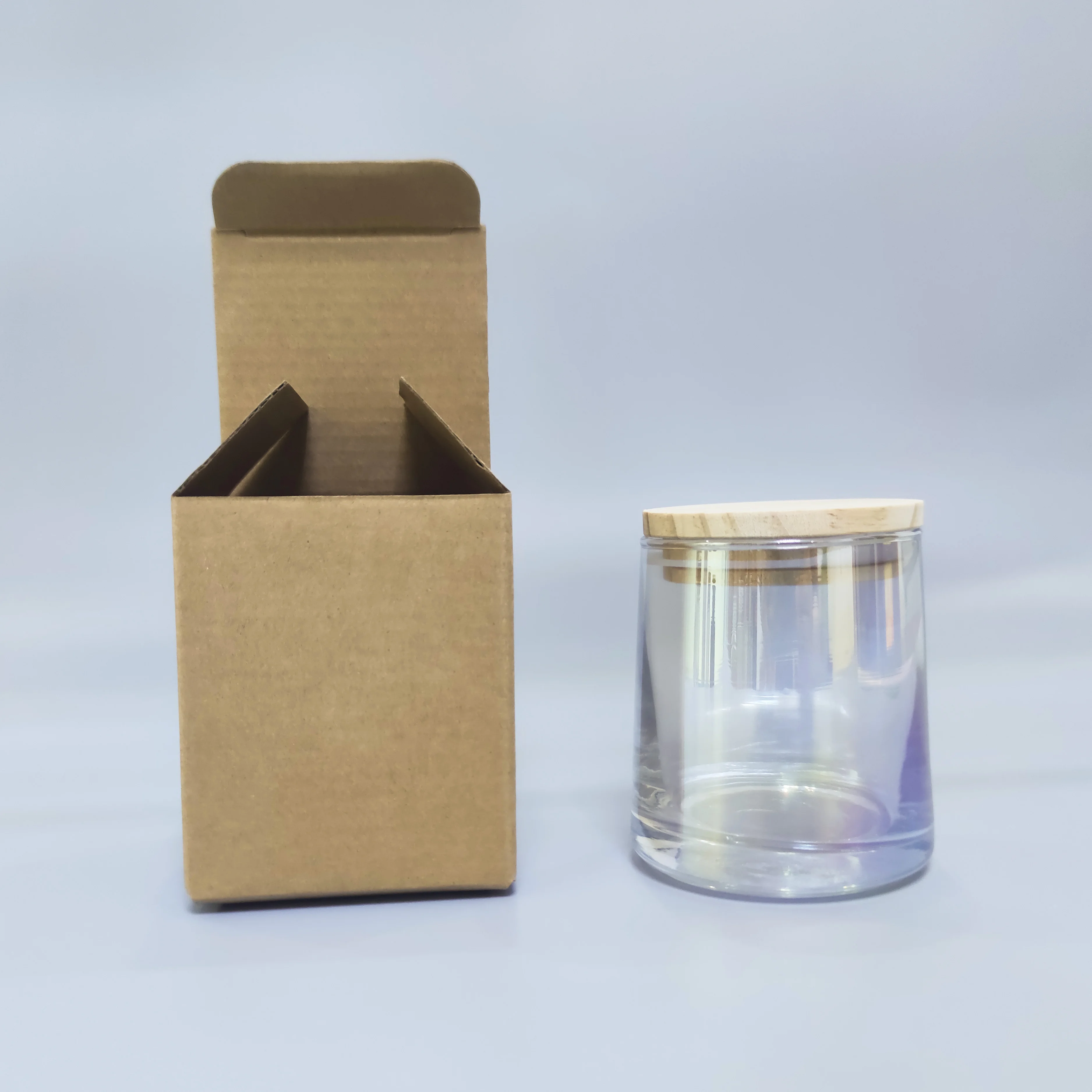 Wholesale Empty Cylinder 7oz 210ml Amber Clear Frosted Glass Containers ...