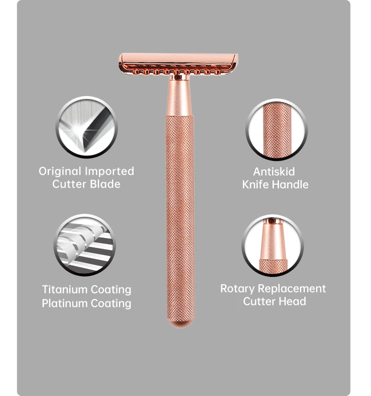 Customized Double Edge Razor Handle Shaving Razor With Safety Metal For ...