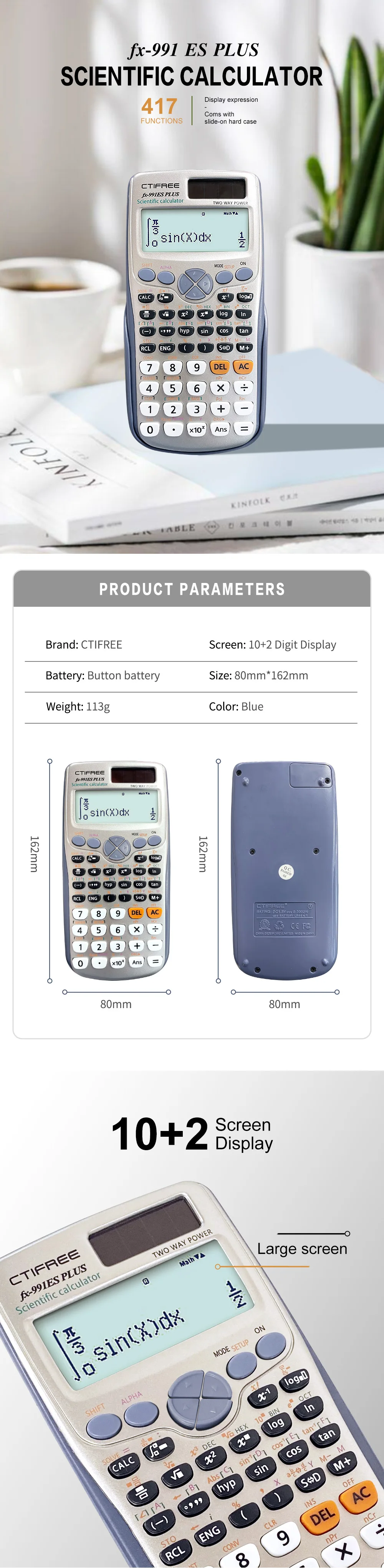 fx-991ES Plus Scientific Calculator - Multi-Function Electronic Device ...