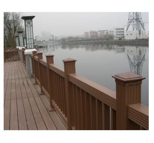 Wood Composite WPC Stair Railing for Porch Deck Stair Handrail Wood ...