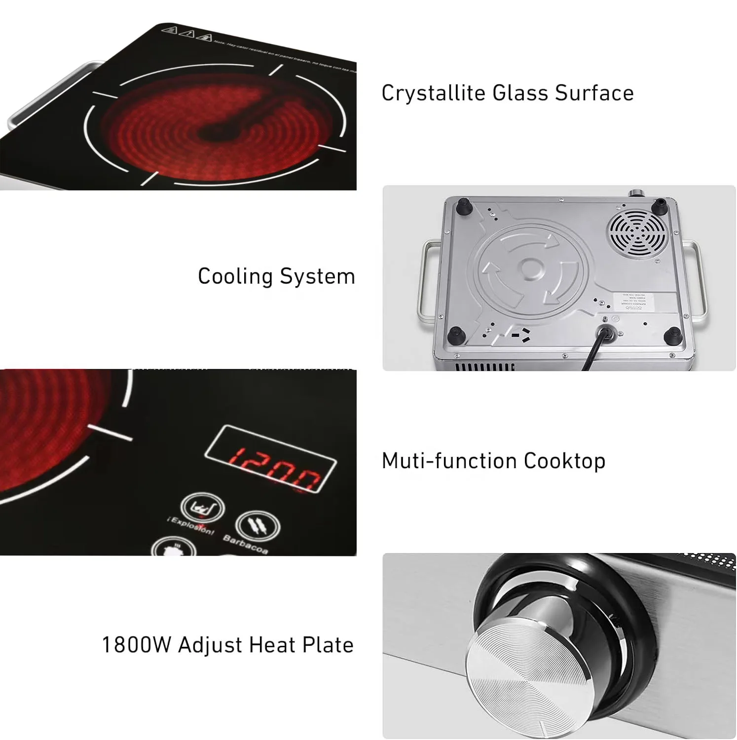 2024 Solar Powered Stove Cooker - 600W High Firepower