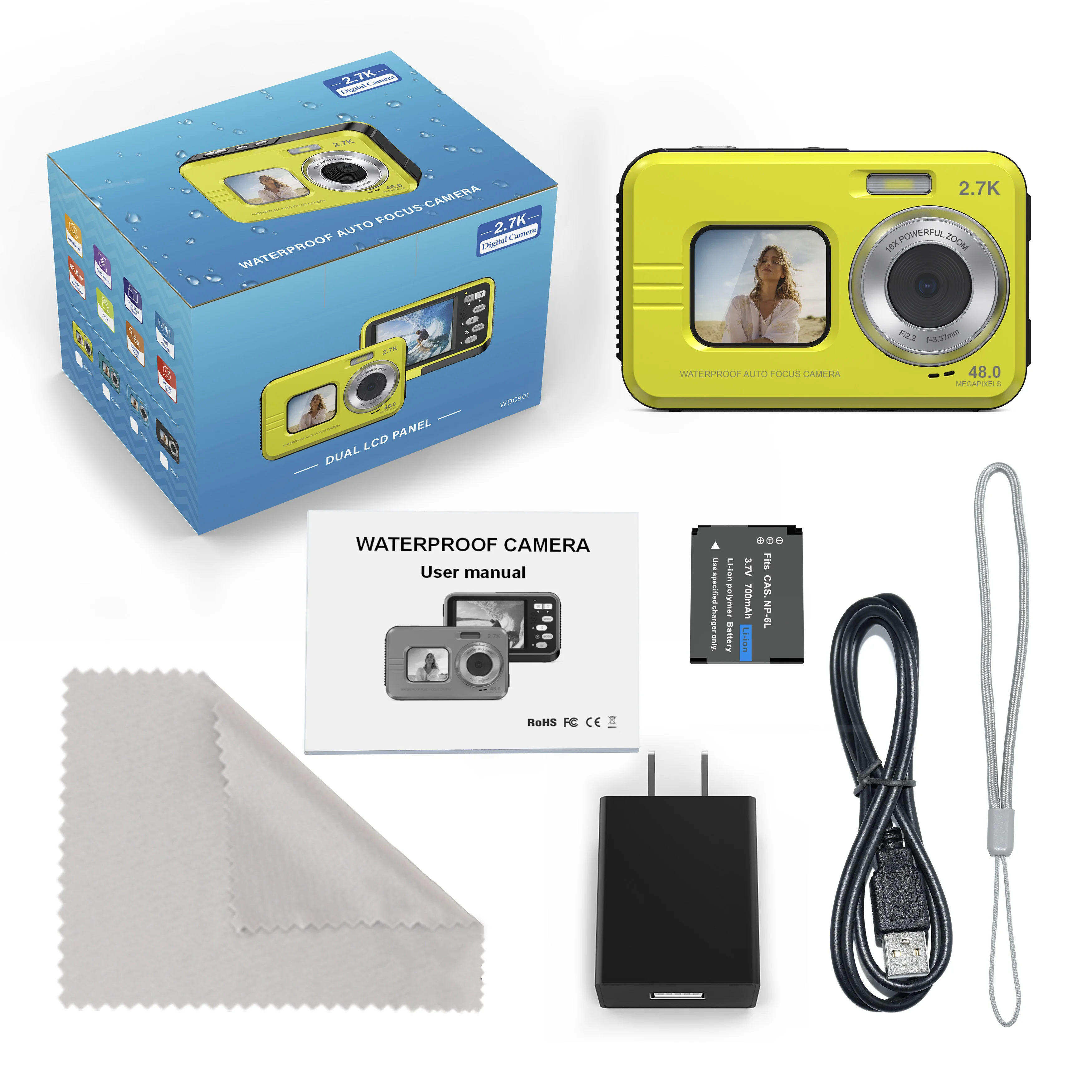 Underwater Camera 4k Sport Camera Wifi Small Bike Waterproof Action ...