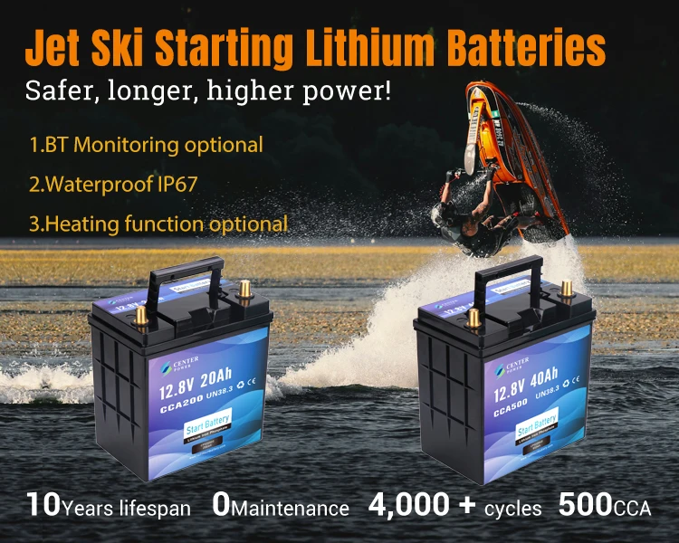 Center Power Watercrafts Lifepo4 Starting Battery Bt Monitoring Deep ...