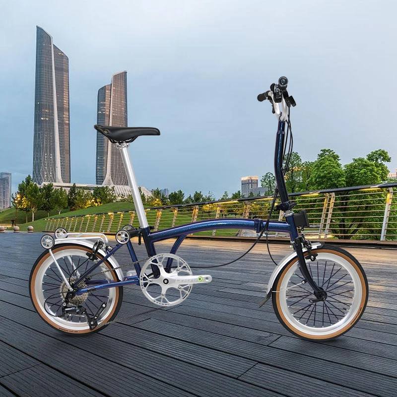 CRANSTON MINI Tri-folding Bicycle R9 Max 9 Speed High Carbon Steel ...