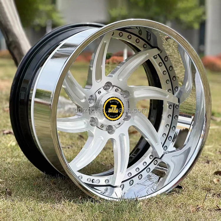 JZ Chrome Finish Car Wheels Car 2-piece 3-piece Deep Dish Rims Custom ...