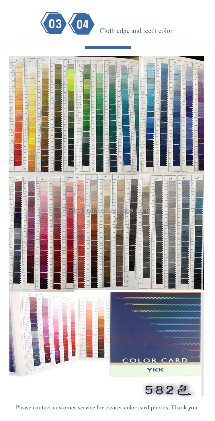 Custom Wholesales Multi Color Open Closed End Ykk Zippers