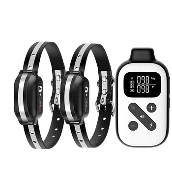 Two Channels Customize Logo Reflect Light Nylon Collars Rechargeable ...